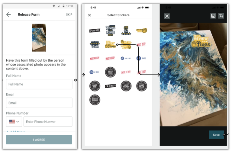 Photo capture functionality for Reputation app Photo capture functionality for Reputation app