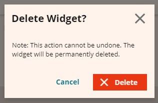 Comment supprimer/retirer un widget